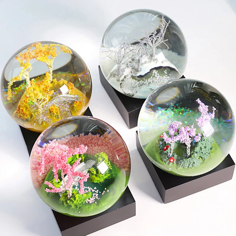 Hot Selling Spring Forest Metal Snow Tree Square Basement Water Snow ...