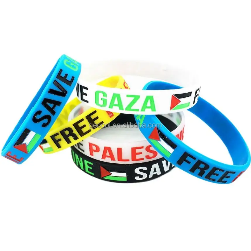 Silicone Save Gaza Free Palestine Wristbandsbracelet Bangle - Buy Save ...