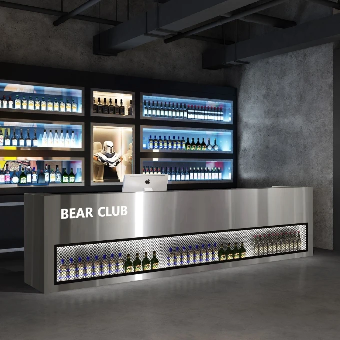 Retail Store Small Front Desk Reception Desks Beauty Salon Gold/silver ...