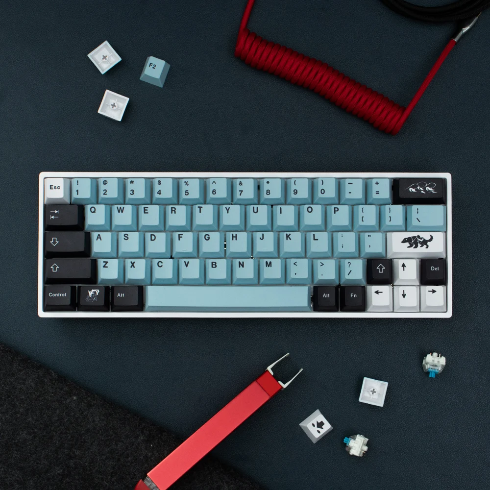 136 Keys Mizu Keycaps Cherry Profile Pbt Dye Sublimation Mechanical ...
