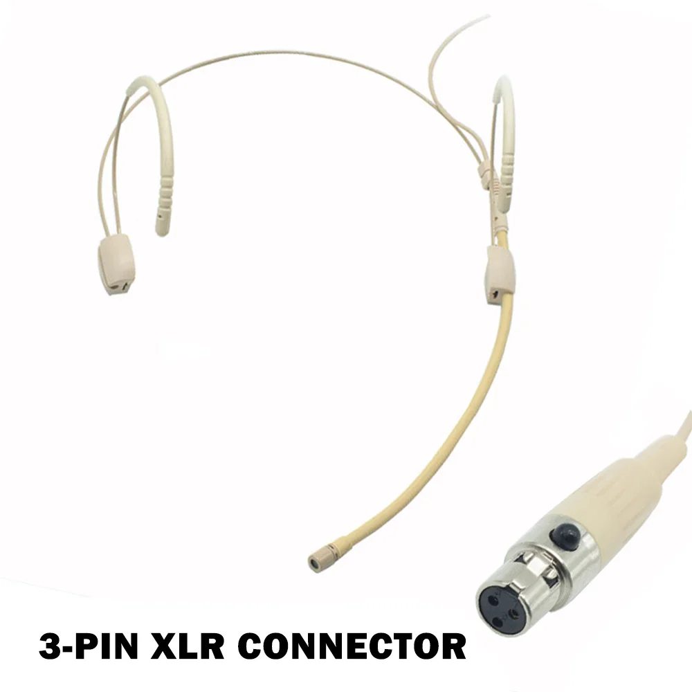 Double Earhook Skin Headset Microphone Headworn Omnidirectional ...