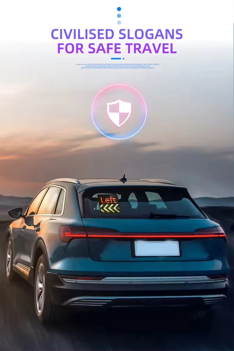 64*64mm Pixel Led Smart Screen Car Rear Window Display Led App ...