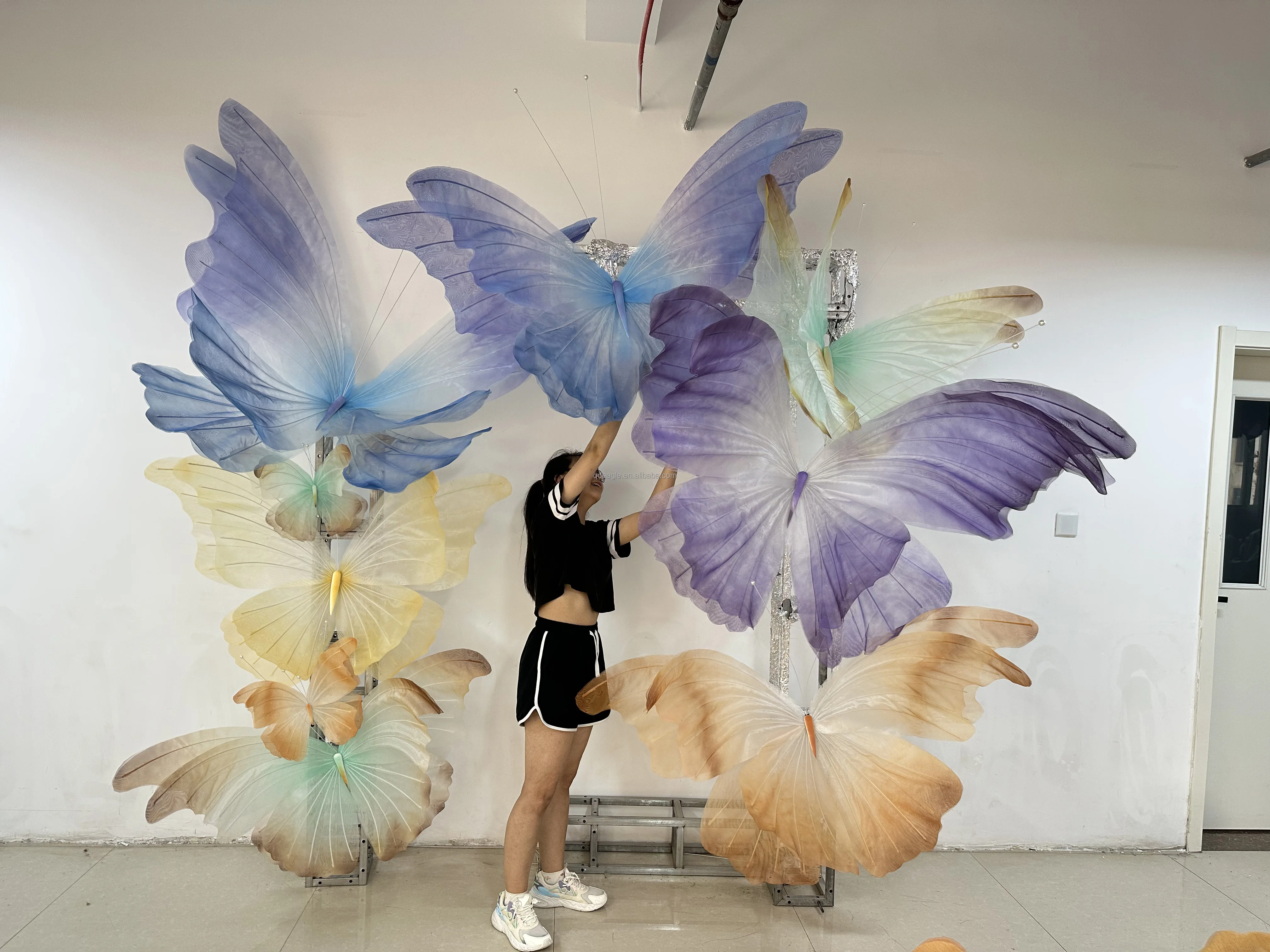 Giant Handmade Silk Organza Butterfly Decorations for Weddings & Events ...