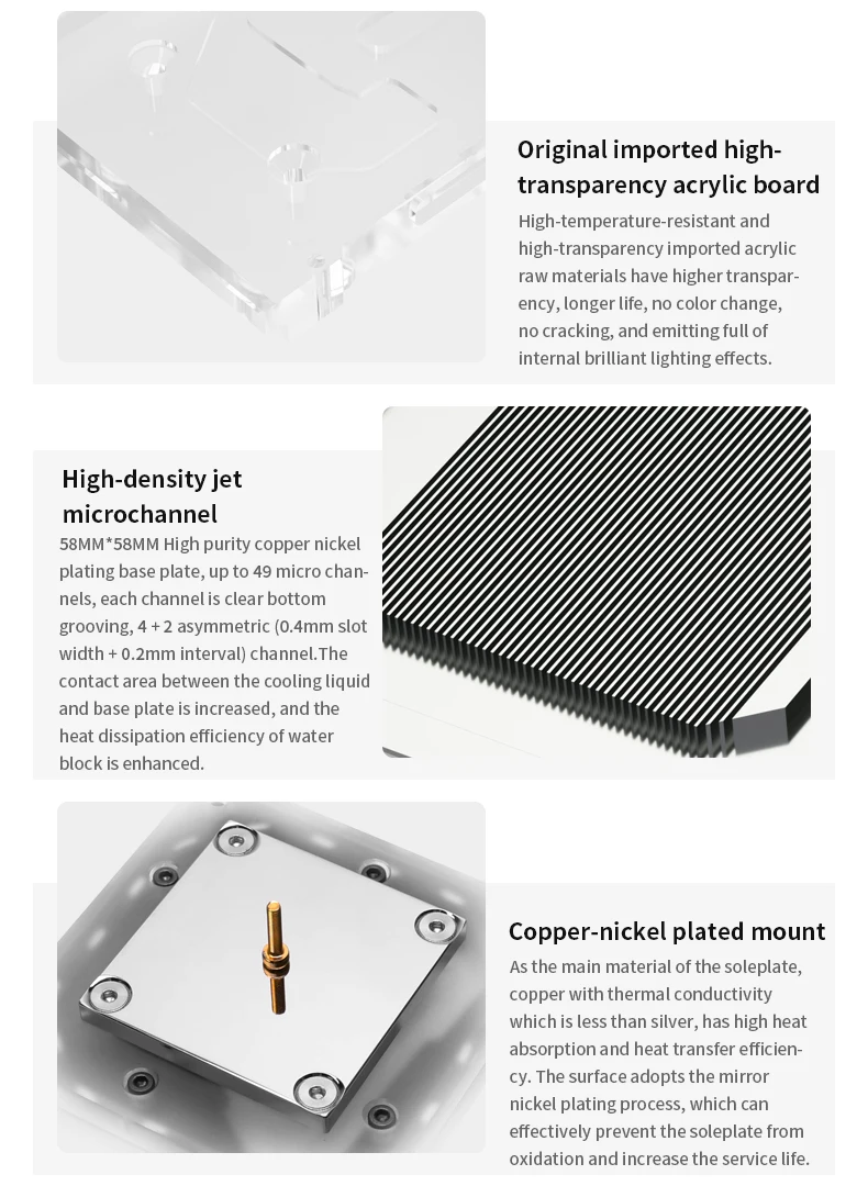 Barrow CPU AIO Water Block Combo 17W PWM Pump for INTEL, AMD