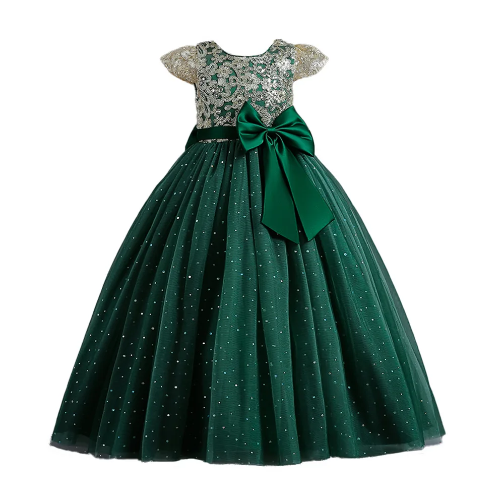 New Korean Style Diamond Belt Lace Princess Dress Wedding Party Flower ...