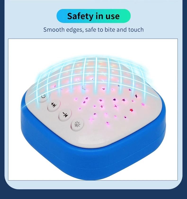 Jumon White Noise Machine Soothing Sounds Starry Night Light Baby Sleep ...