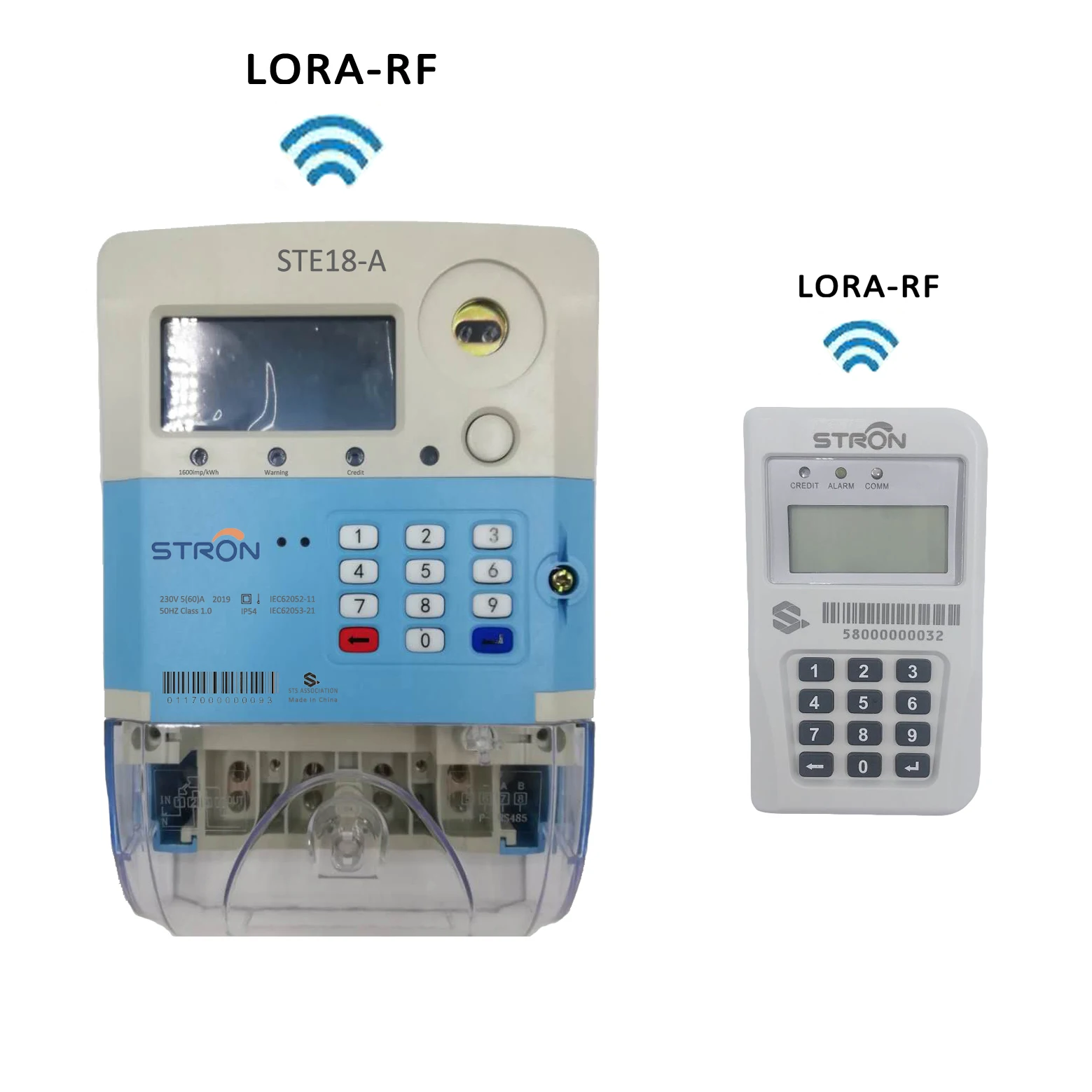 Stron Prepaid Split Keypad Single Phase Two Wire LORA-RF Module Smart Electricity/Energy Meter ...