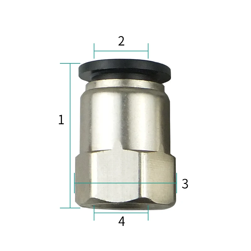 Pneumatic Connector Pneumatic Fittings Female Thread Straight Joint M5 ...