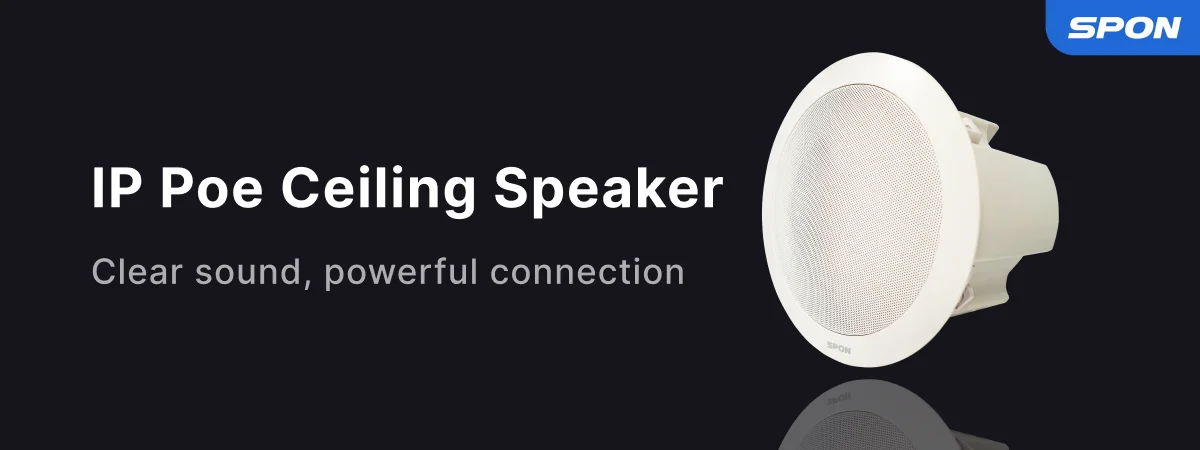 Talkback IP SIP Poe Ceiling Speaker for IP PA System
