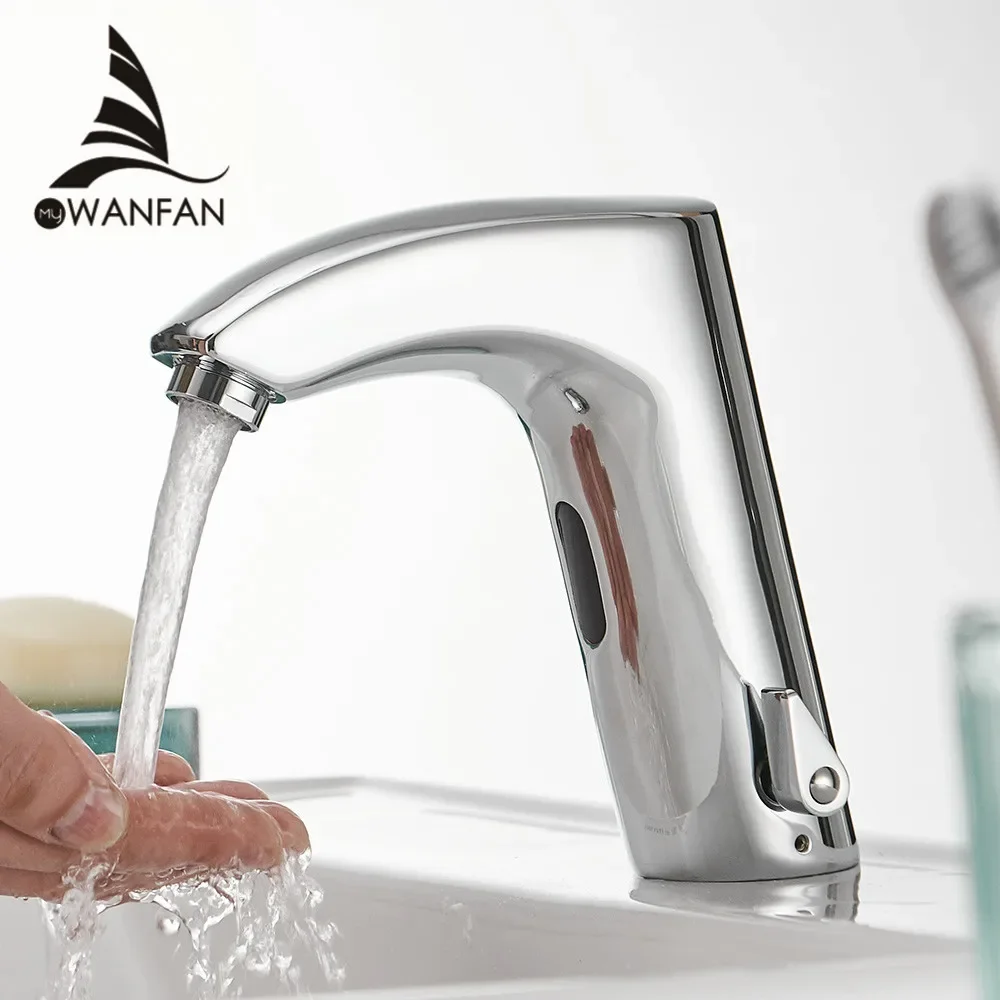 Sensor Smart Touchless Water Tap Bathroom Brass Faucet One Hole Wash ...