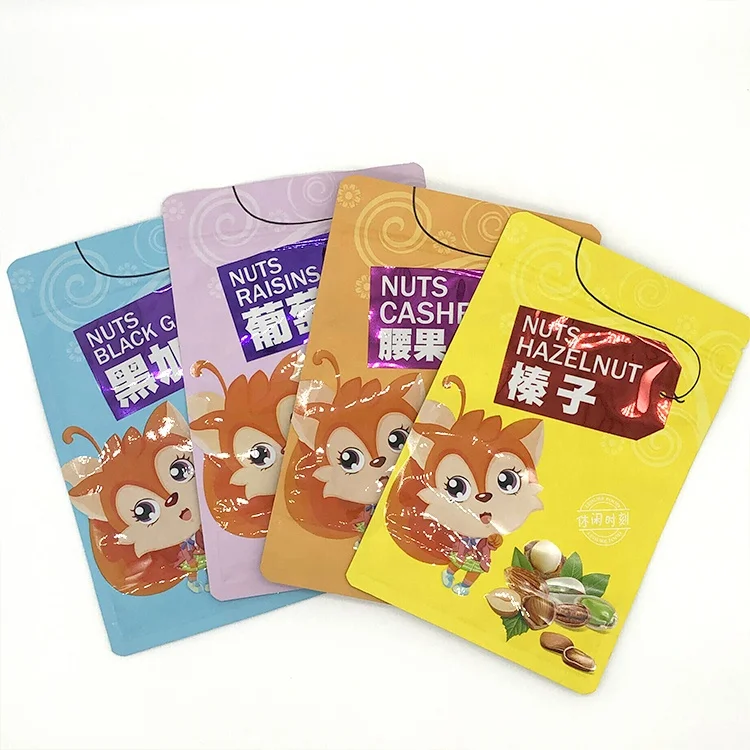 Custom Printed Matte Frosted Back Side Seal Food Snack Packaging Bag ...