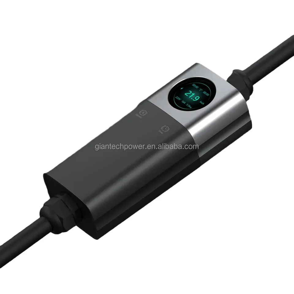 Mobile Ev Charger Metal Enclosure 7kw 11kw 22kw Portable Home Charger ...