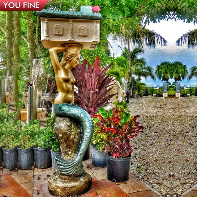 Custom Life Size Mermaid Mailbox Bronze Statue for Garden| Alibaba.com