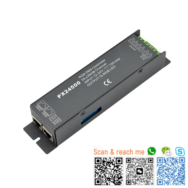 LED Effect Light EUCHIPS Driver 12v 24v 5A 3 Channel DMX RDM RGB Led ...