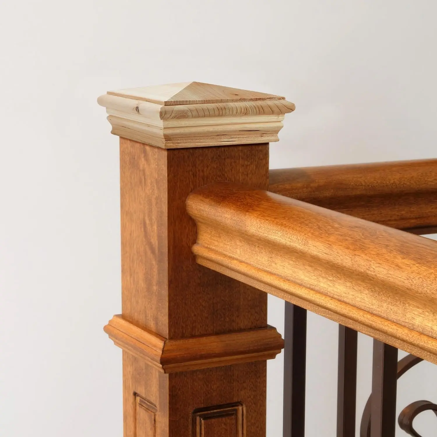 Alibaba.com: Cedar Wood Newel Post Cap, rot-resistant fencing topper ...