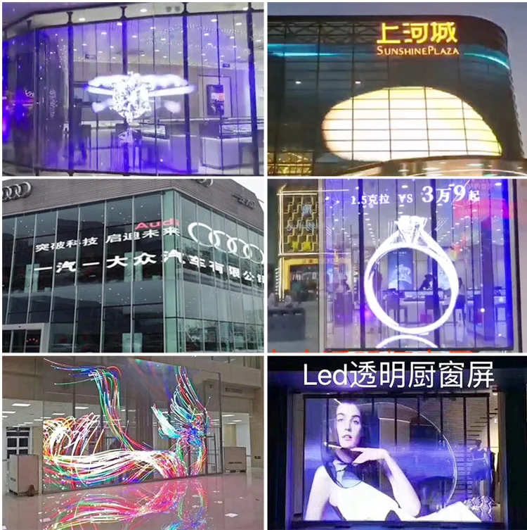 Transparent Mesh Module Display Led Transparent Glass Advertising ...