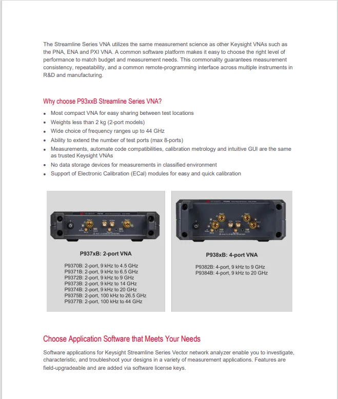 Keysight P9382B 4-Port Agilent Vector Network Analyzer 9 kHz to 9 GHz ...