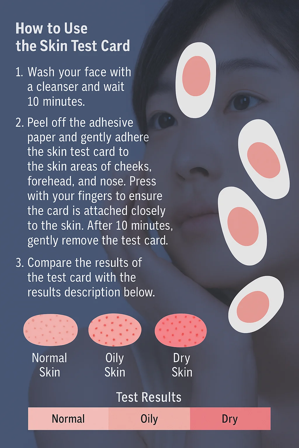 Skin Type Test Paper Card for Facial Oil and Dryness Analysis| Alibaba.com