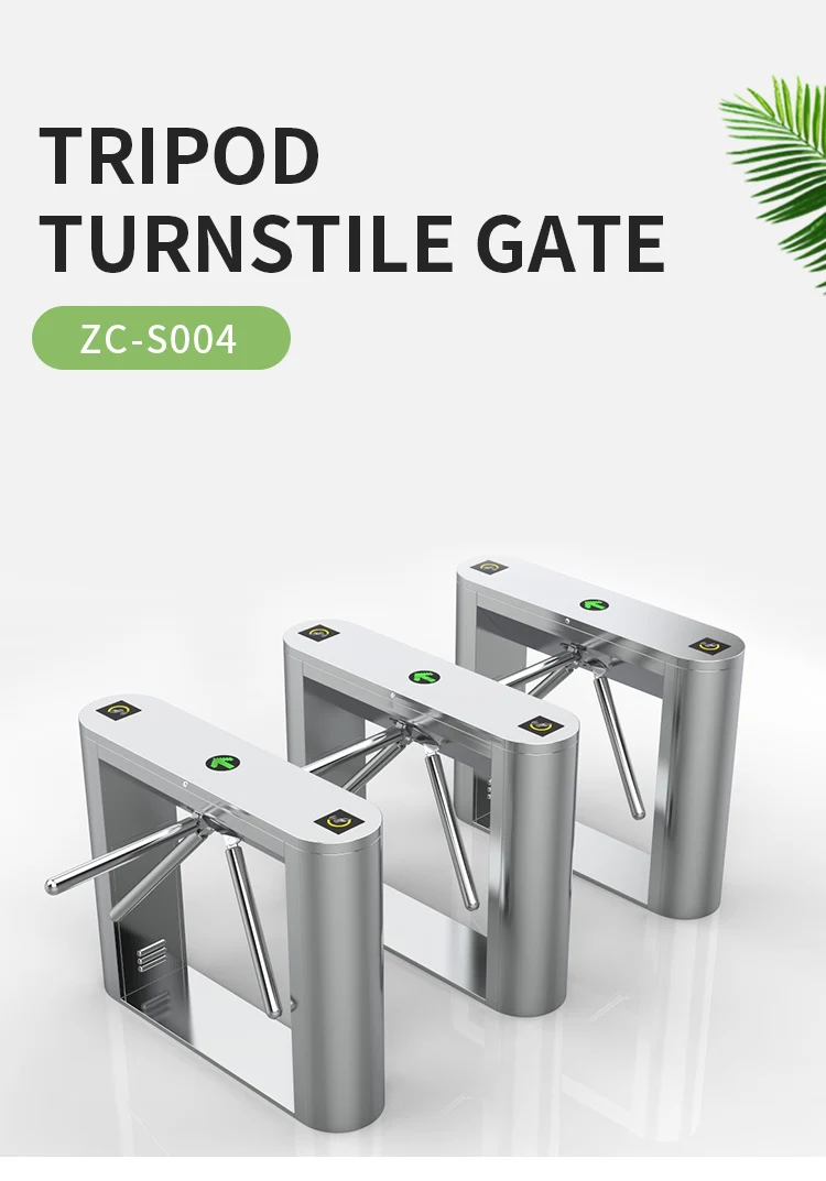 Waist Height Semi Automatic 3 Arm Tripod Turnstyle Access Control