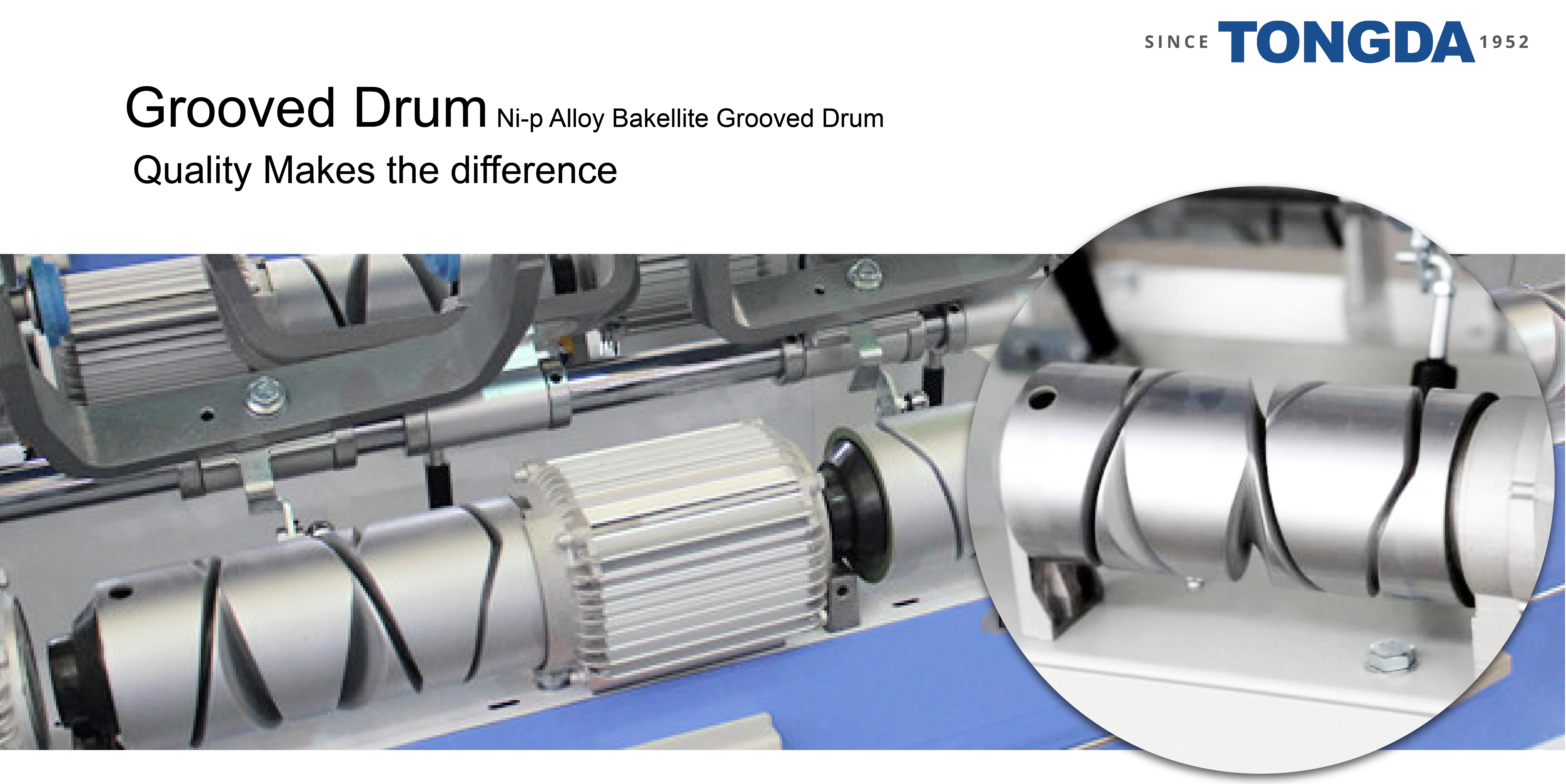 TONGDA TDGR Grooved Drum - High Performance Textile Parts