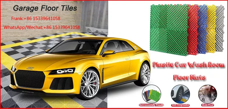 Pp Interlocking Mat Anti Slip Interlocking Drainage Garage Floor Tiles ...