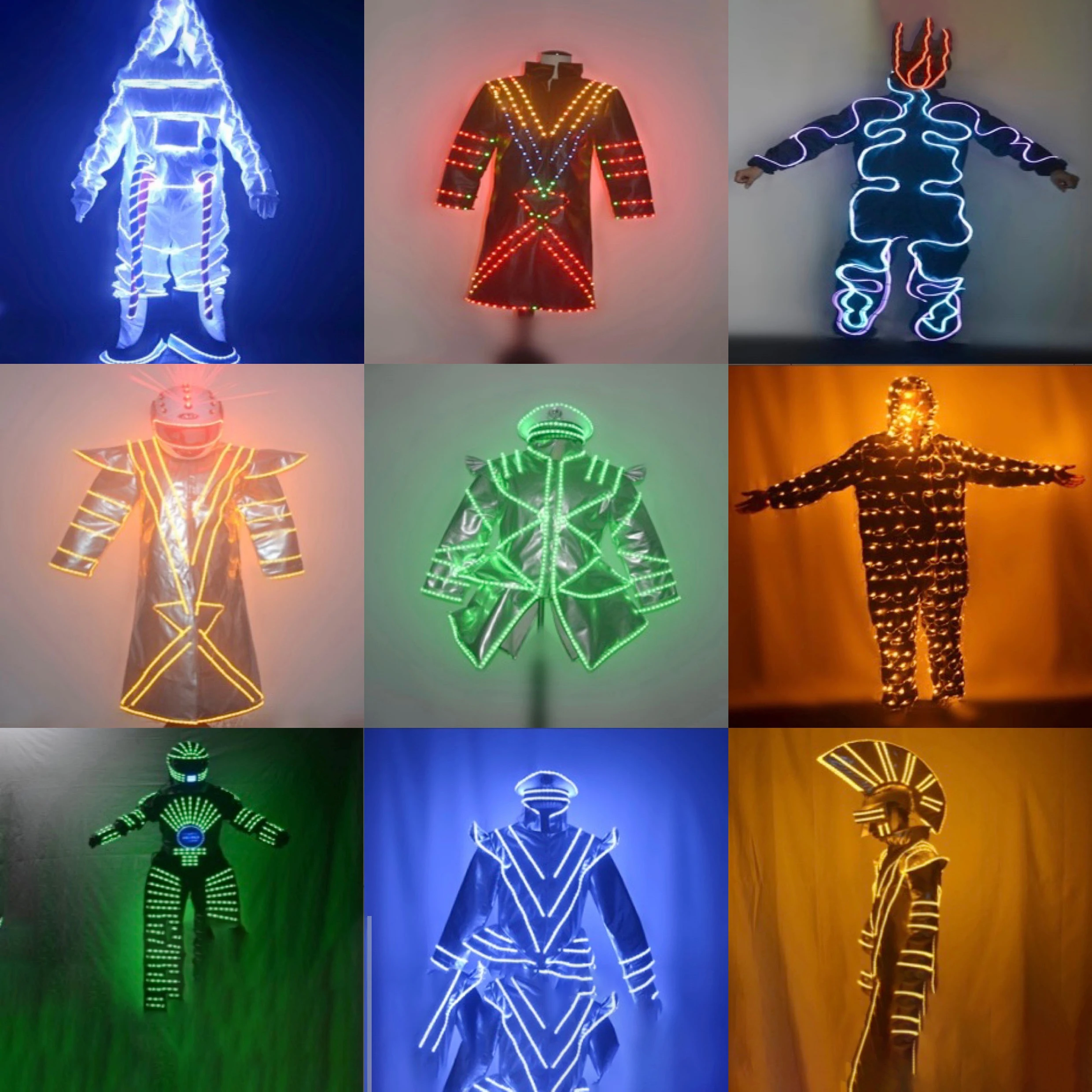 Modern Laser Show Light Up Stilts Pants Led Light Tron Suit Costume For ...