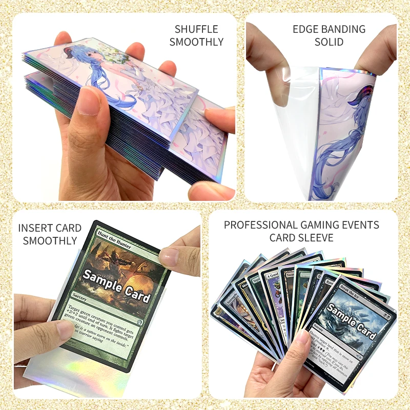 Anime Art Custom Printed Plastic Holographic Trading Card Sleeves for ...