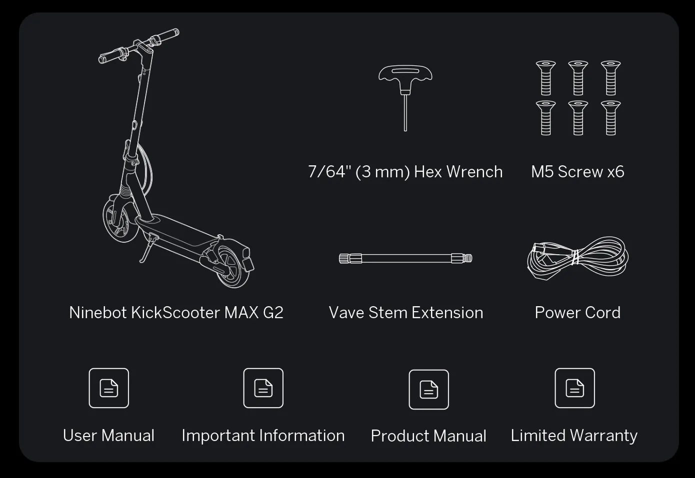 Ninebot Max G2 Electric Scooter - 1000W Power & Foldable