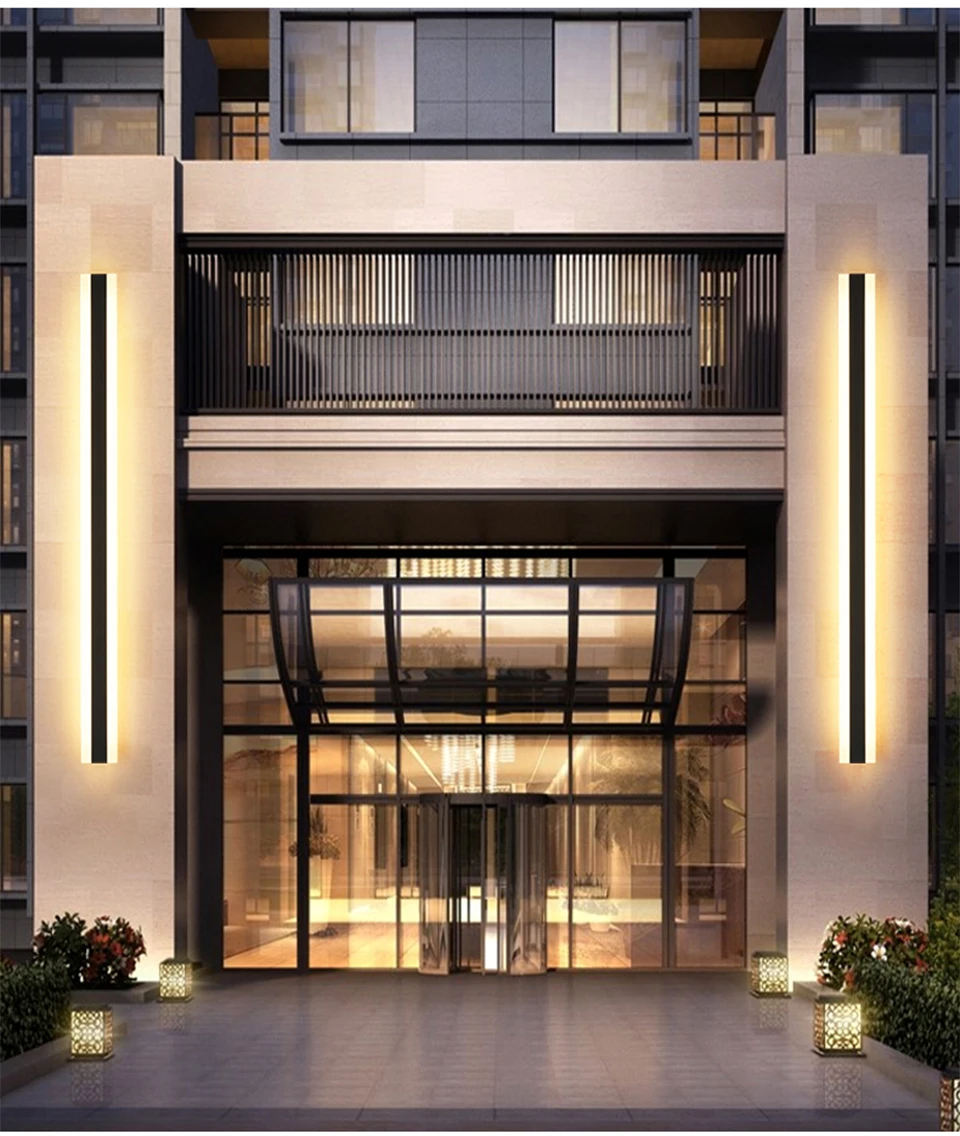 Durlite Exterior Led Linear Wall Light Tri Color Garden 30w 100cm ...