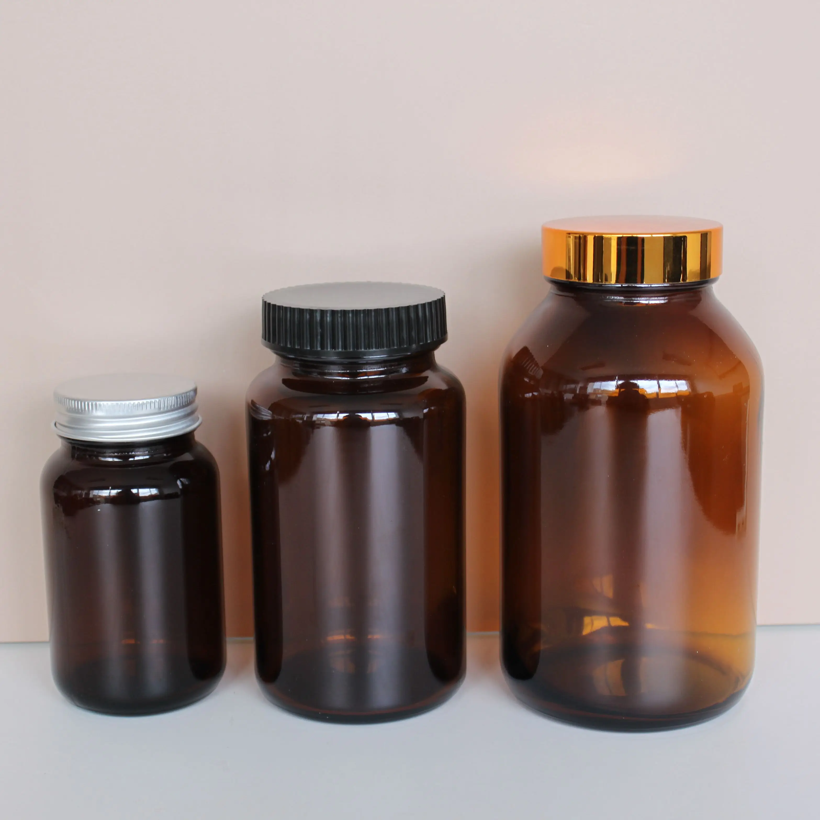 100ml Amber Glass Medical Bottle Food Supplement Capsule Form Glass ...