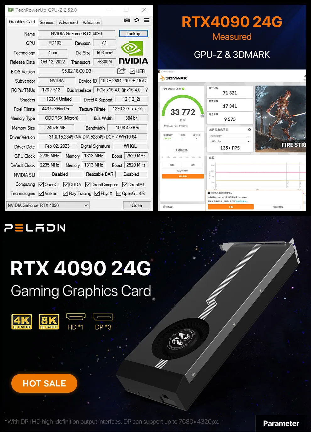 Rtx 4090 용 Nvidia Rtx 40 시리즈 Msi Rtx4090 24gb 게임용 그래픽 카드 Rtx 데스크탑 게임용 ...