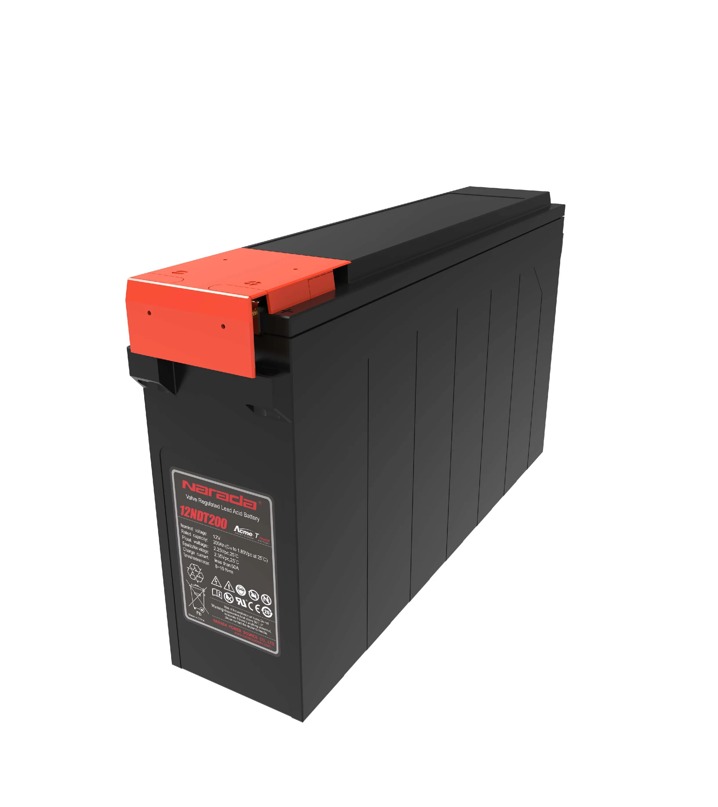 Narada 12NDT200S Acme Series 12V200Ah Front Terminal Lead Acid Battery for Home Appliances ...