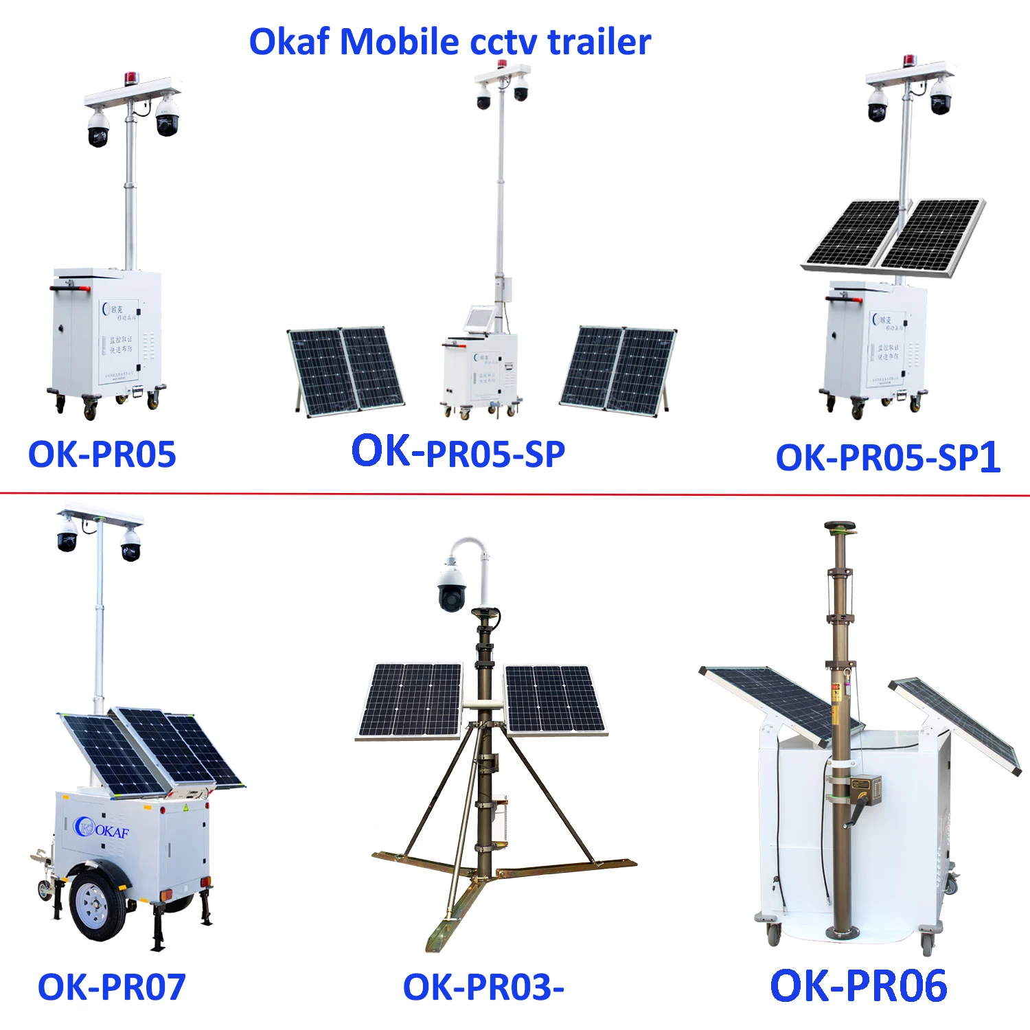 Outdoor Solar Powered Mobile Sentry Security Trailer Portable ...