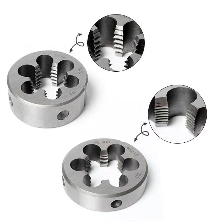 Metric Round Tooth Die Manual Thread Sleeve Wire Tool Wrench ...