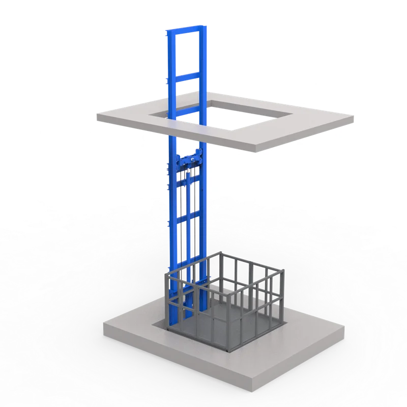 Vertical hydraulic cargo lift elevator wall mounted mezzanine cargo ...