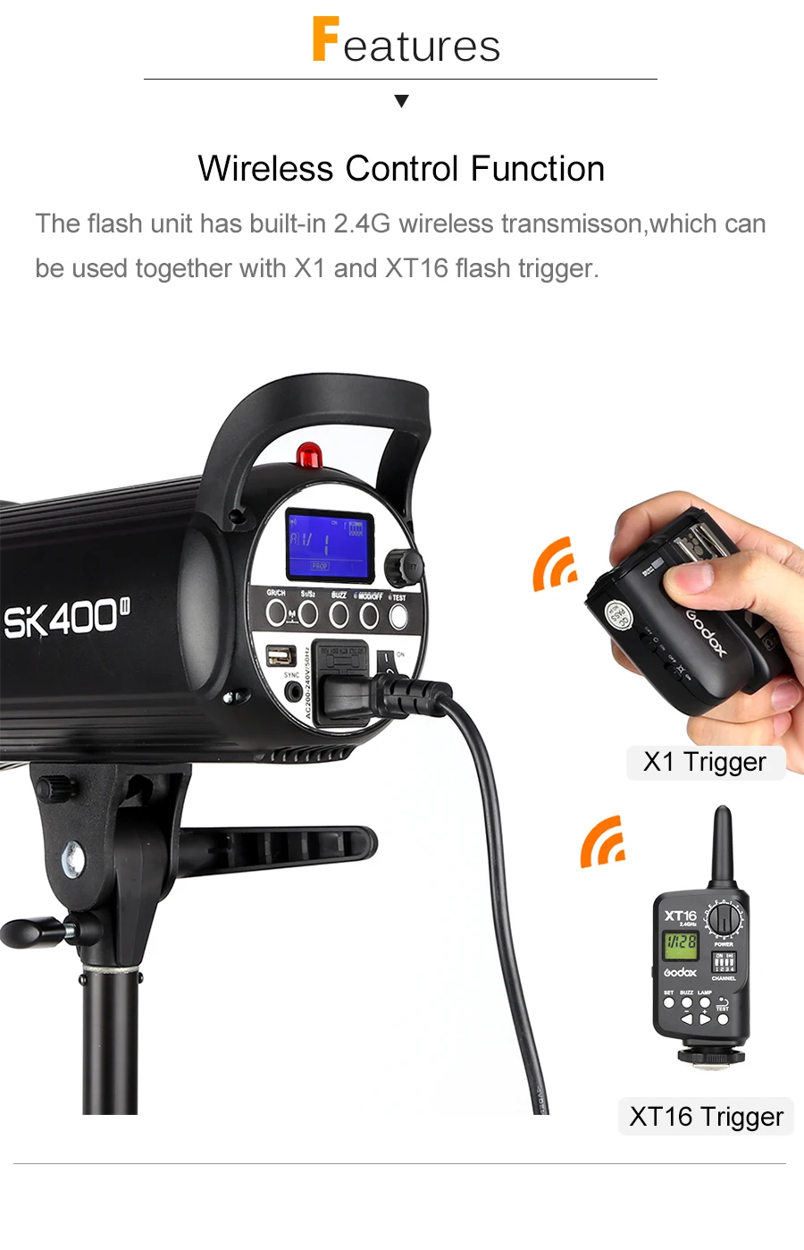 Godox SK400II 400ws GN65 Studio Flash - Professional Lighting