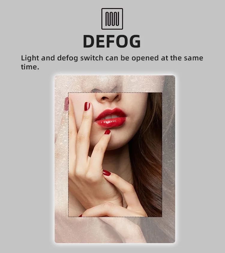 ETL CE SAA OEM LED Illuminated Backlit Switch Touch Smart Mirror