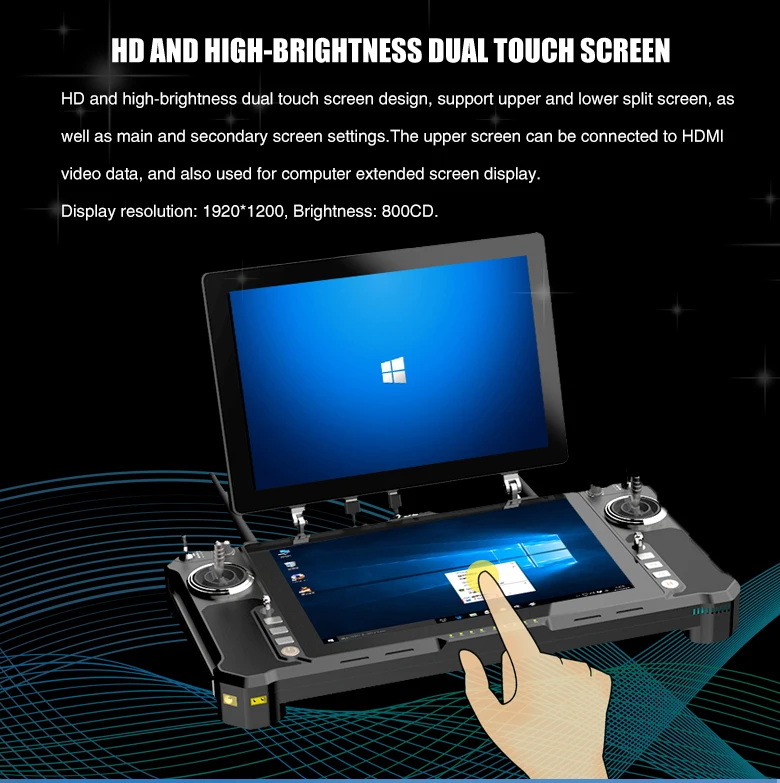 FOXTECH T30S 15km FPV UAV Drone Dual Screen Remote Controller