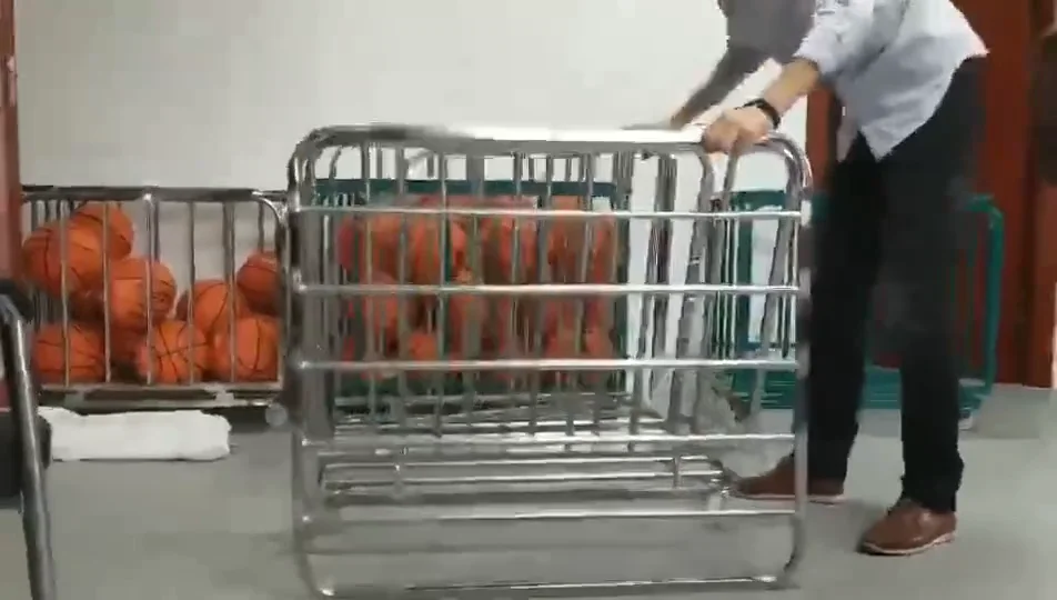 School Warehouse Gymnasium Basket Metal Sports Ball Basketball Football ...