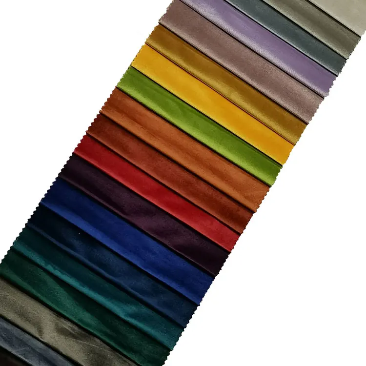 Home Textile Velvet Sofa Fabric Plain Holland Velvet Fabric For Curtain ...