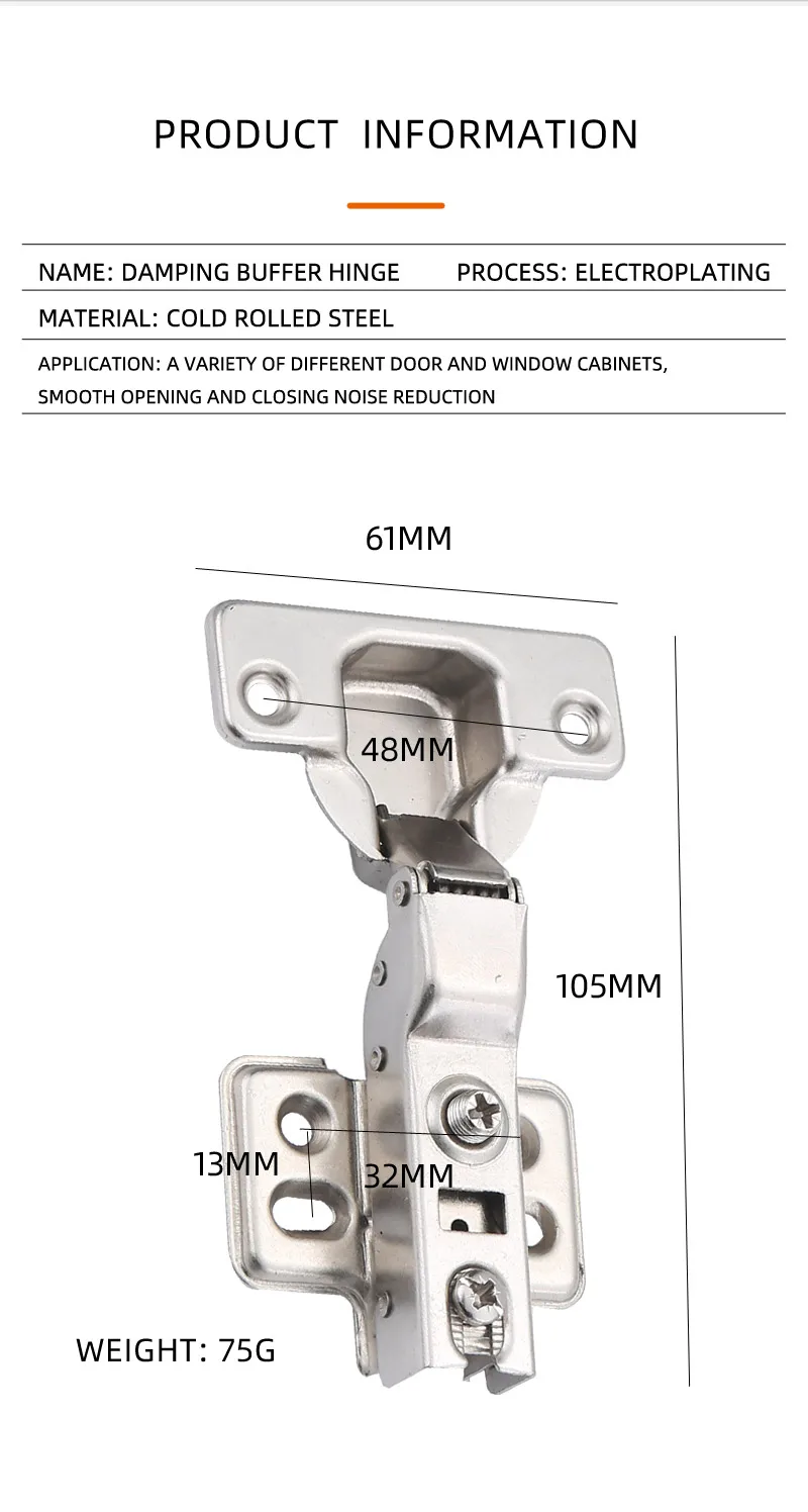 Doncic Hinges For Kitchen Cabinet Hinges Soft Close Hydraulic Cabinet ...