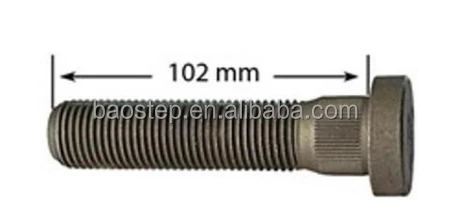 Cheap Price Semi Truck Wheel Bolt For Scania Size 7/8-11x102 Galvanized ...