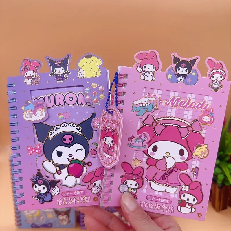 Wholesale Cute Cartoon Kuromi DIY Sticker Coil Notebook for Student ...