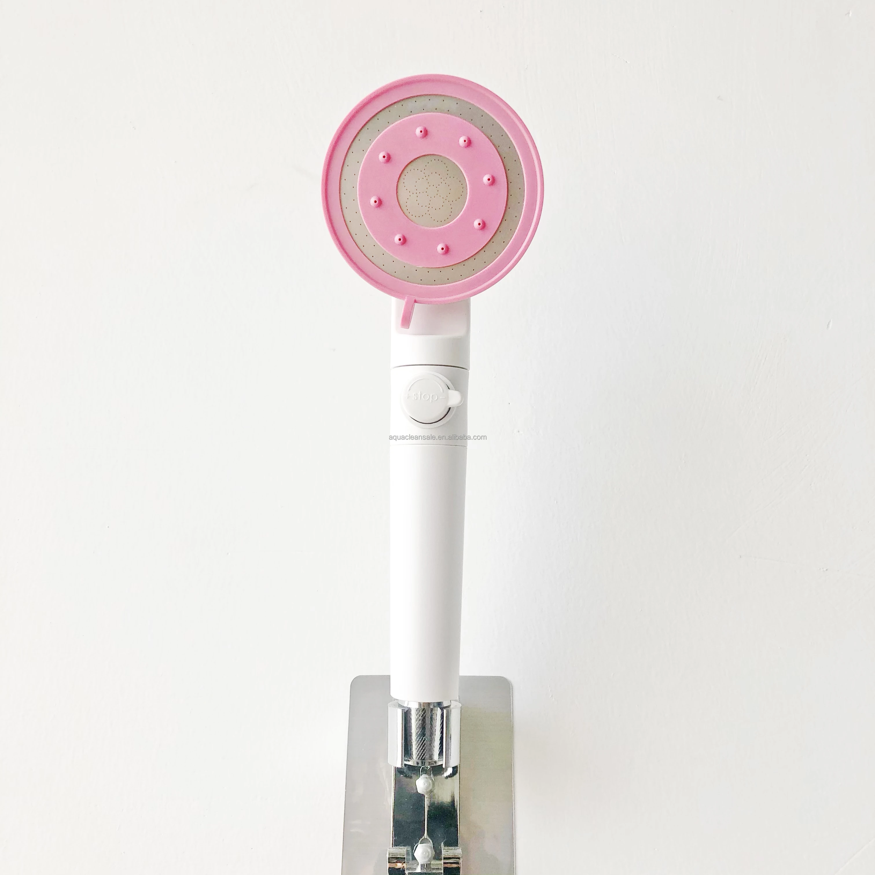 Water Saving Mineral Stones Shower Head - 6 Spray Settings Shower Head ...