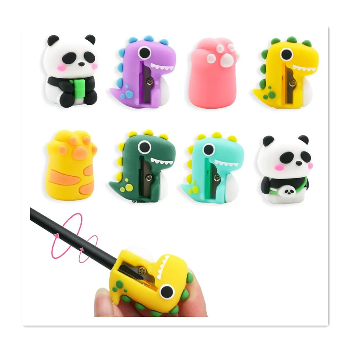 Cute Kawaii Manual Handheld Pencil Sharpener for Kids Creative Cartoon ...