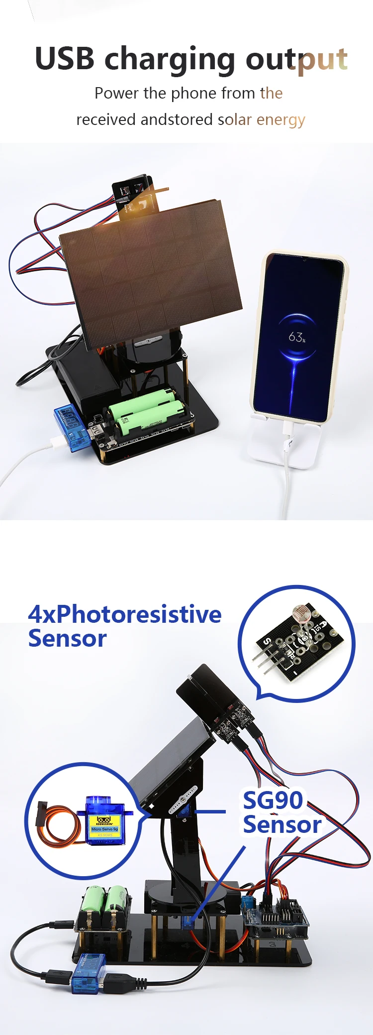 Robotlinking DIY Solar Tracker Kit for Arduino Projects
