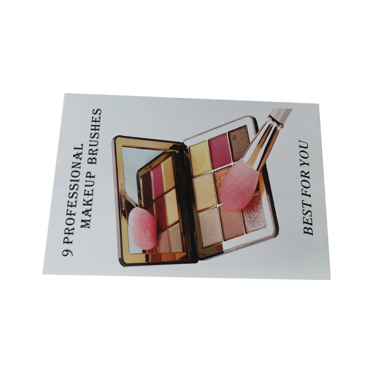 9 Matte Frosted Pink Diamond Make-up Tools Wooden Handle Makeup Brushes ...