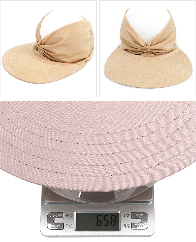 Custom Wholesale Blank Outdoor Hollow Top Hat - Sun Visor Cap