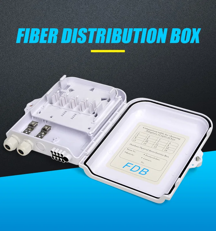 8-Port Mini White ODF Fiber Optic Termination Unload 2-in-1 NAP Box ...