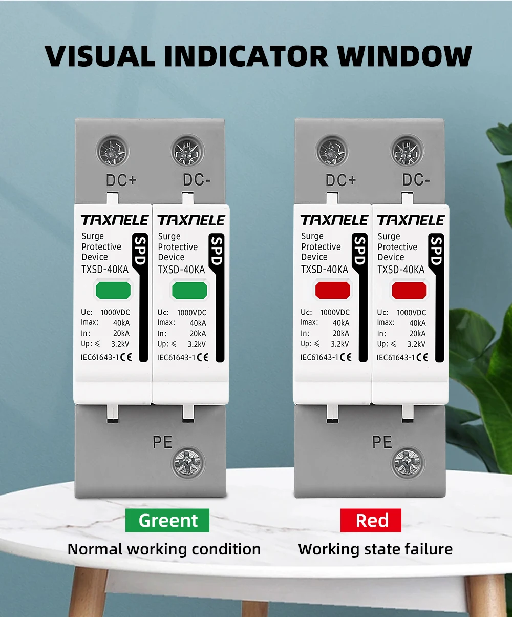 DC SPD Surge Protective Device - 600V to 1000V, 2P